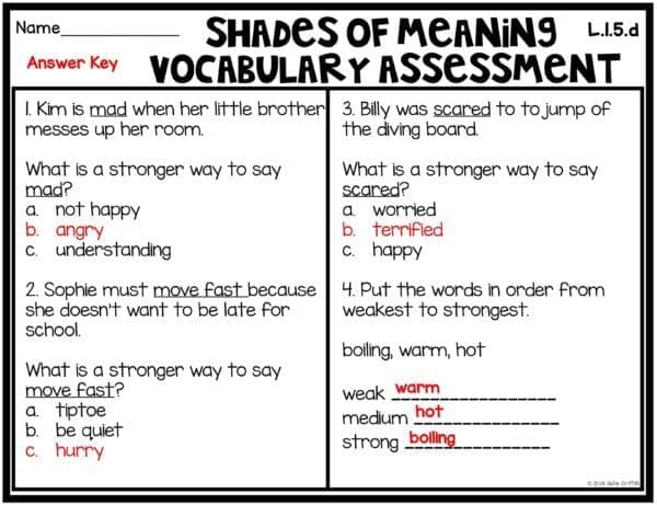 Teaching Shades of Meaning | Hollie Griffith