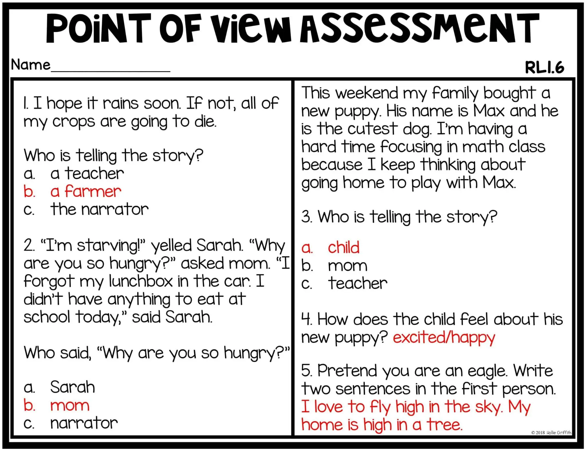 Teaching Dialogue and Point of View | Hollie Griffith