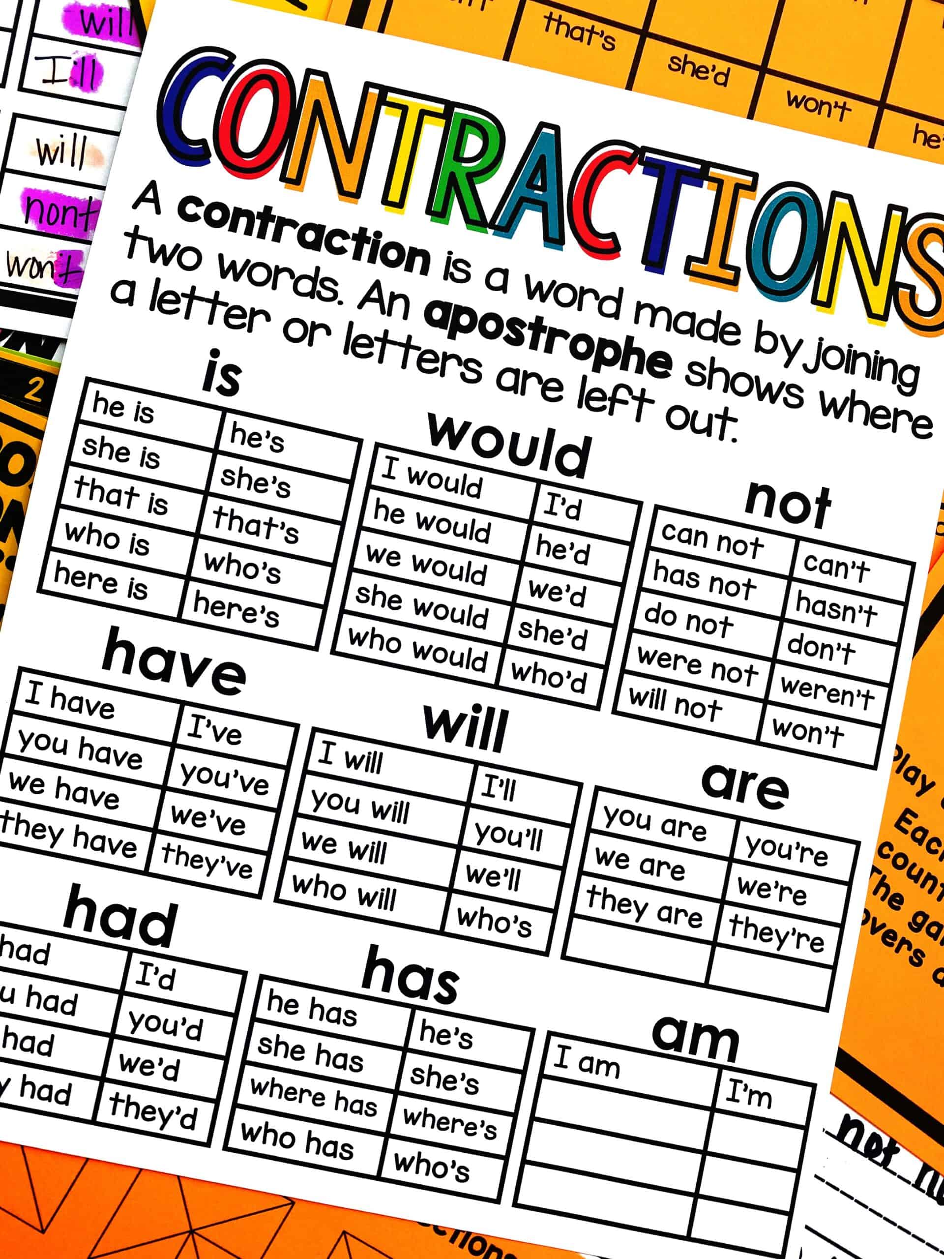 Teaching Contractions | Hollie Griffith