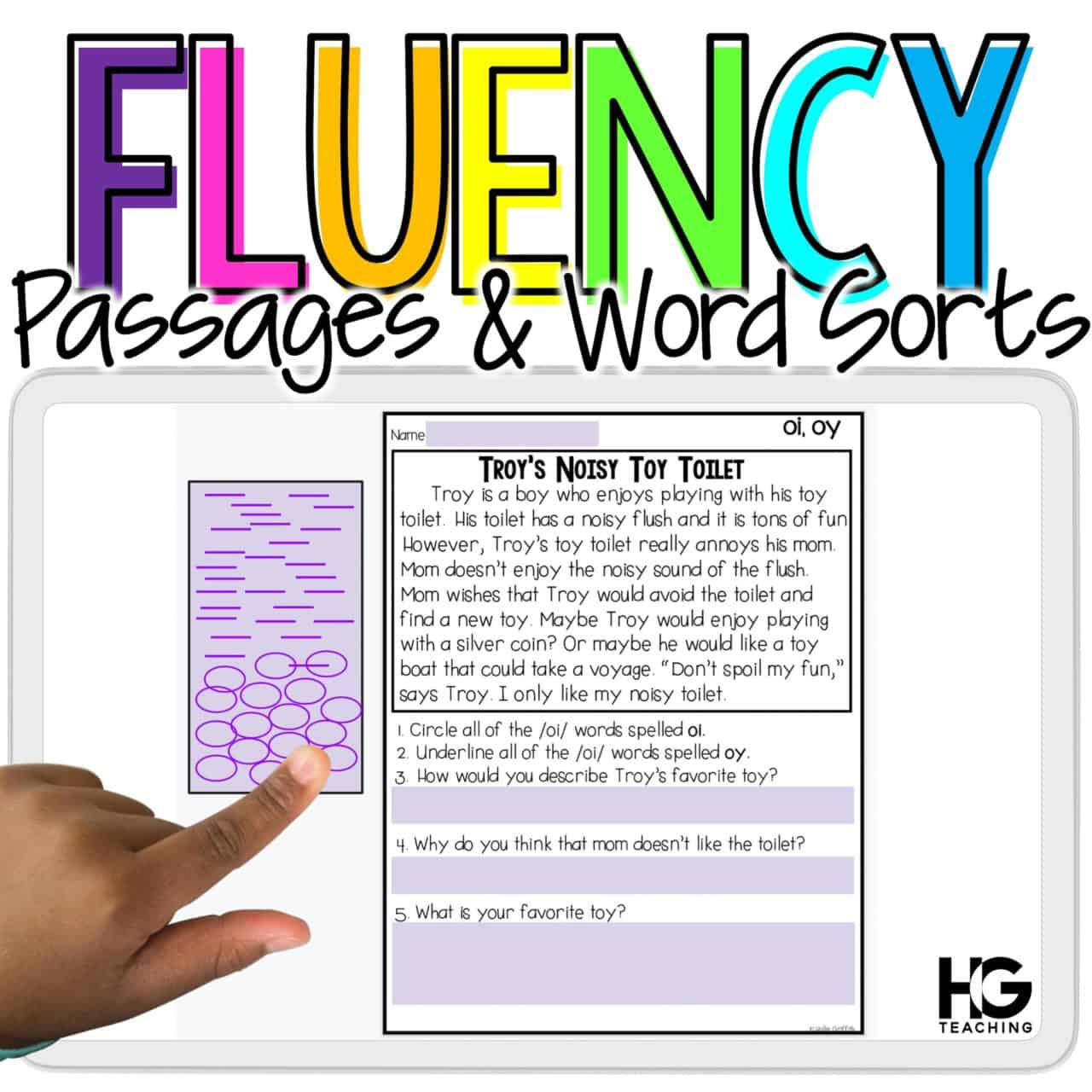 Digital Fluency Passages and Word Sorts for Google Classroom | Hollie ...