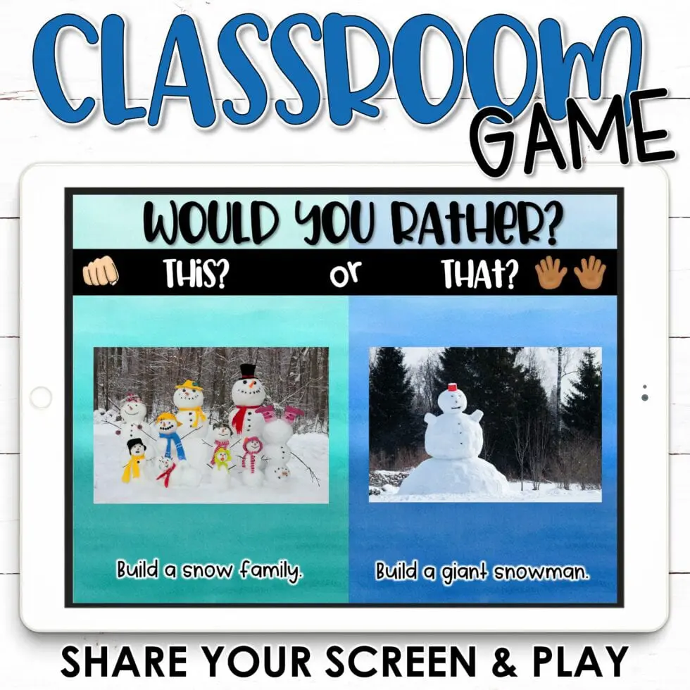 Virtual Classroom Games for WINTER | Hollie Griffith
