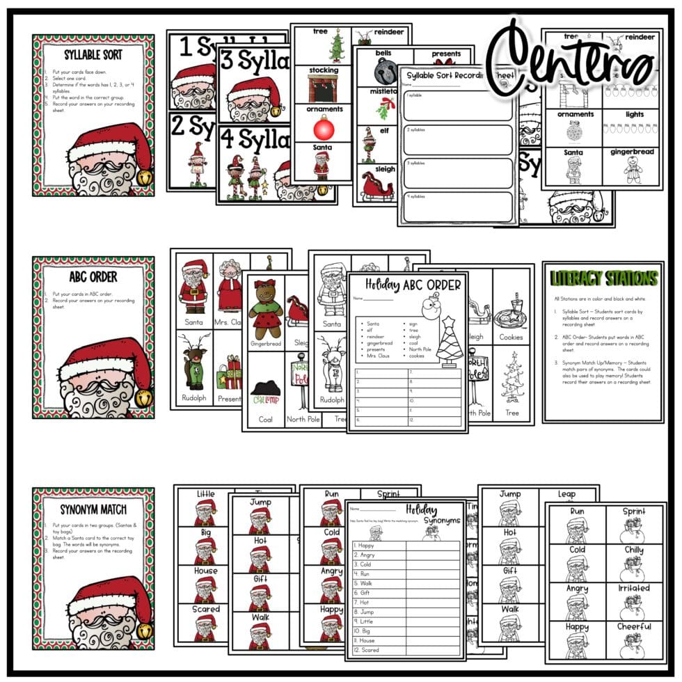 Christmas and Holiday Classroom Activities | Hollie Griffith