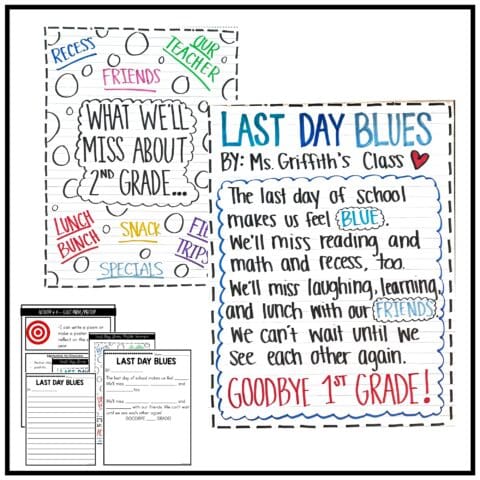 Last Day Blues Read Aloud Activities and Blues Juice Snack | Hollie ...